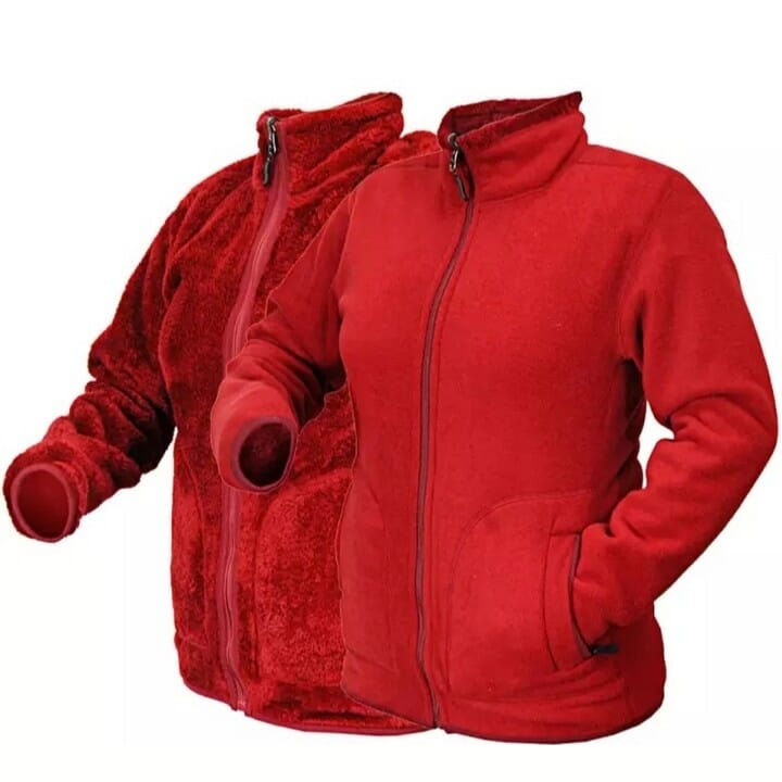 Both Side Winter Fleece Zipper Jacket For Women